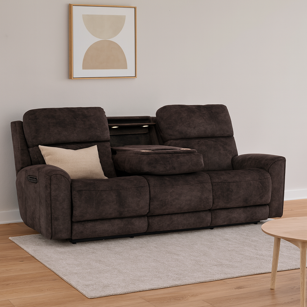 Stanton 894-50B Power Reclining Sofa with Drop-Down Table – HomePlace ...