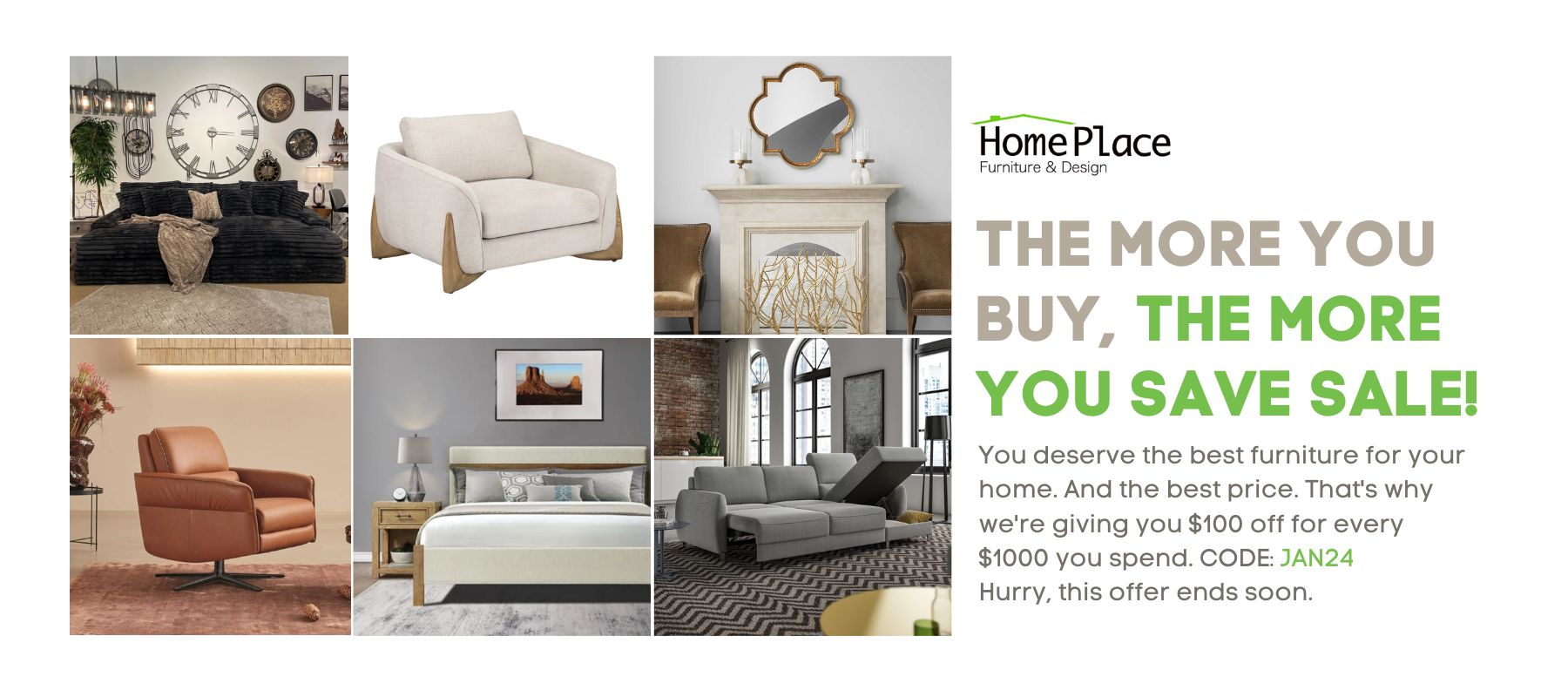 Sofas, Sectionals, Sleeper Sofas, Recliners, Bedroom & Dining Sets – HomePlace Furniture & Design